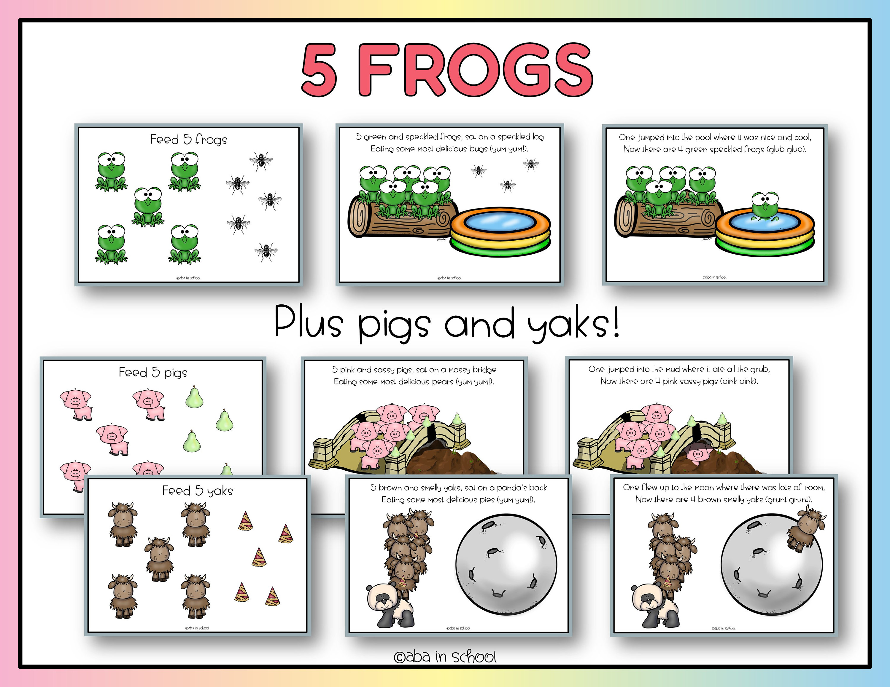 5 Green and Speckled Frogs Nursery Rhymes Adaptive Book - Etsy