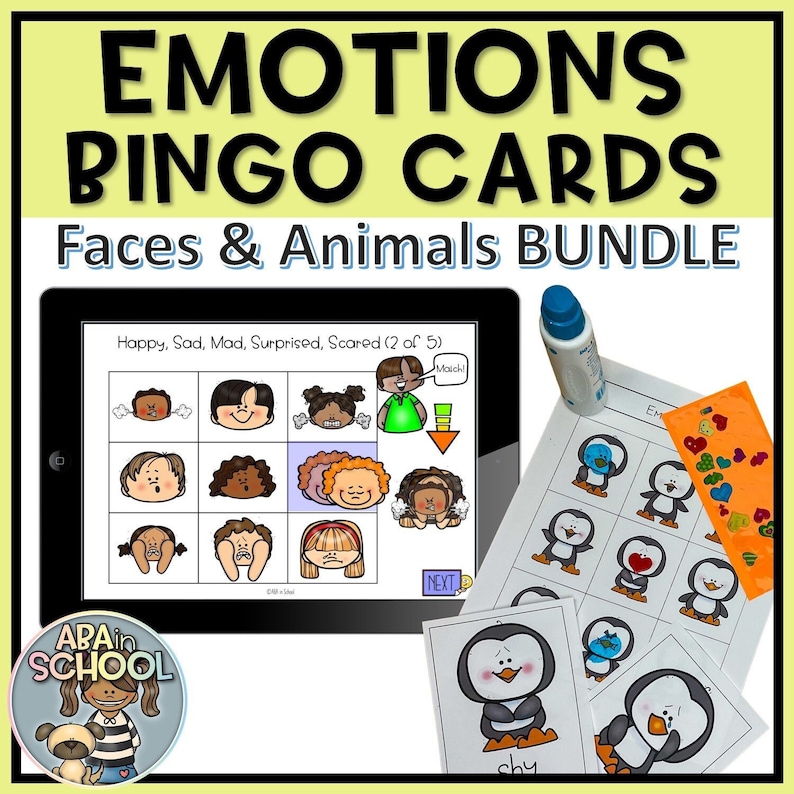Emotions Bingo Identifying Feelings Digital and Print - Etsy