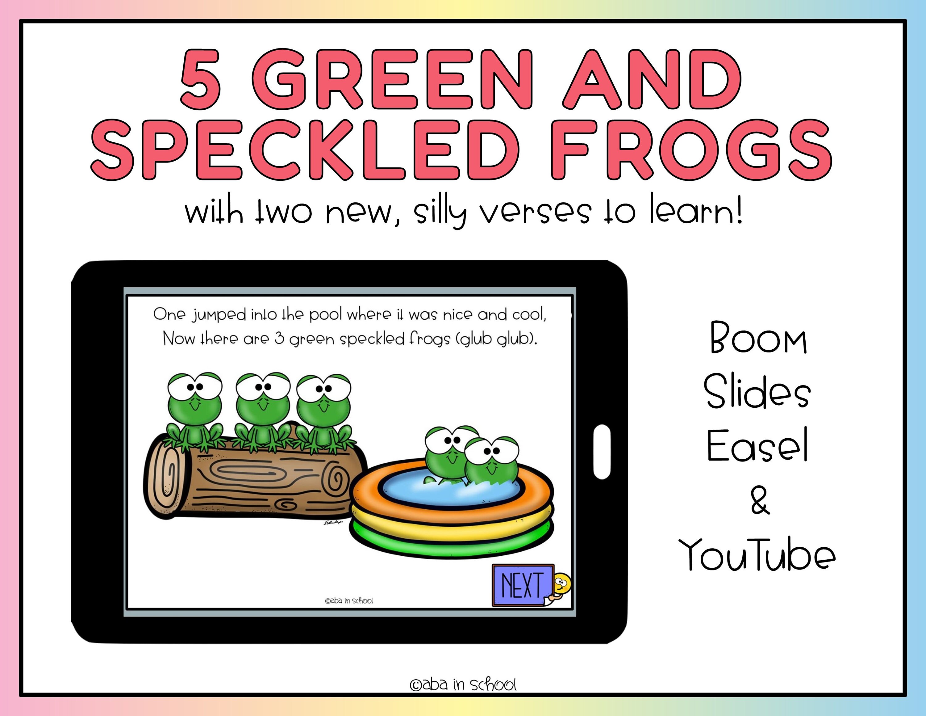 5 Green and Speckled Frogs Nursery Rhymes Adaptive Book - Etsy