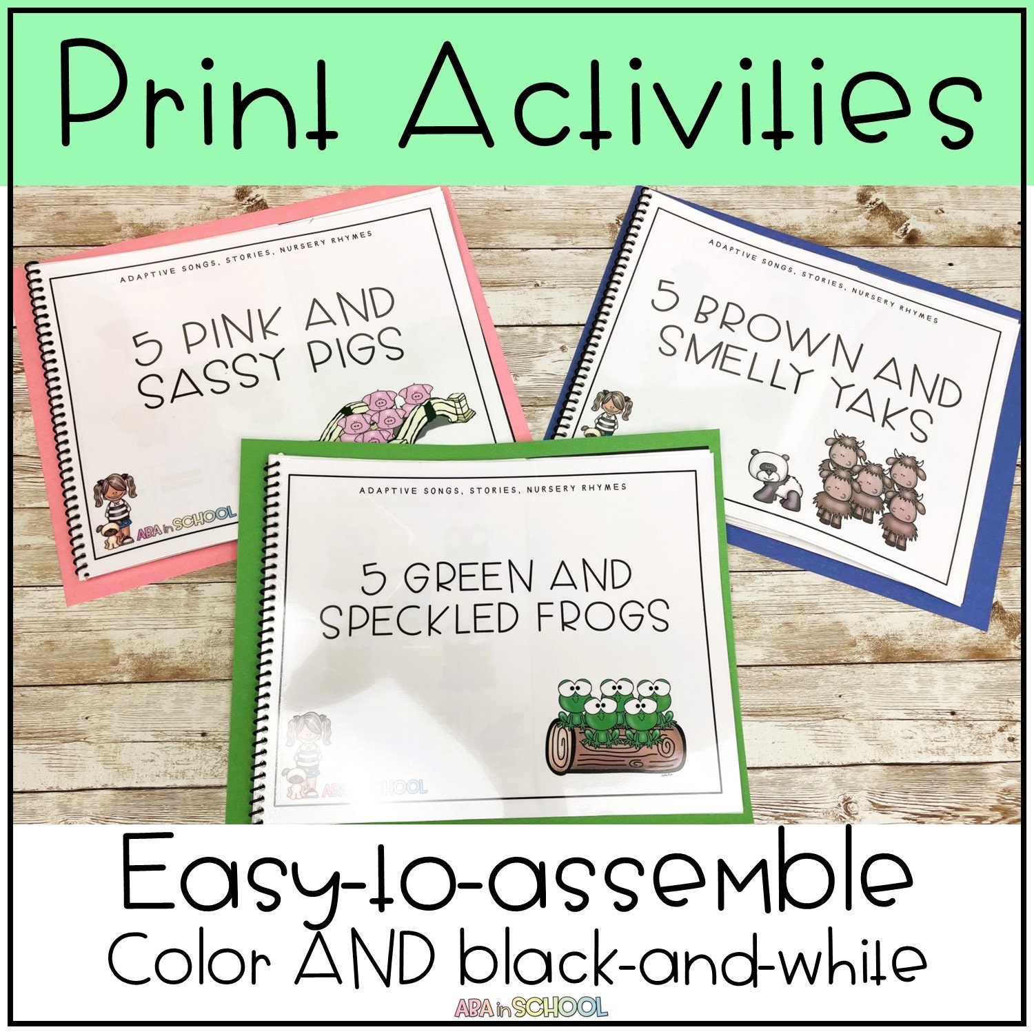 5 Green and Speckled Frogs | Nursery Rhymes | Adaptive Book Special ...