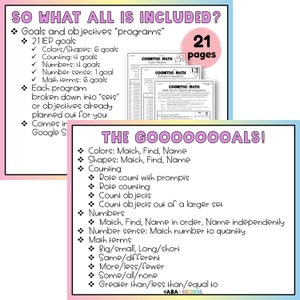 Simple Math IEP Goals and Objectives Tracking for Special - Etsy