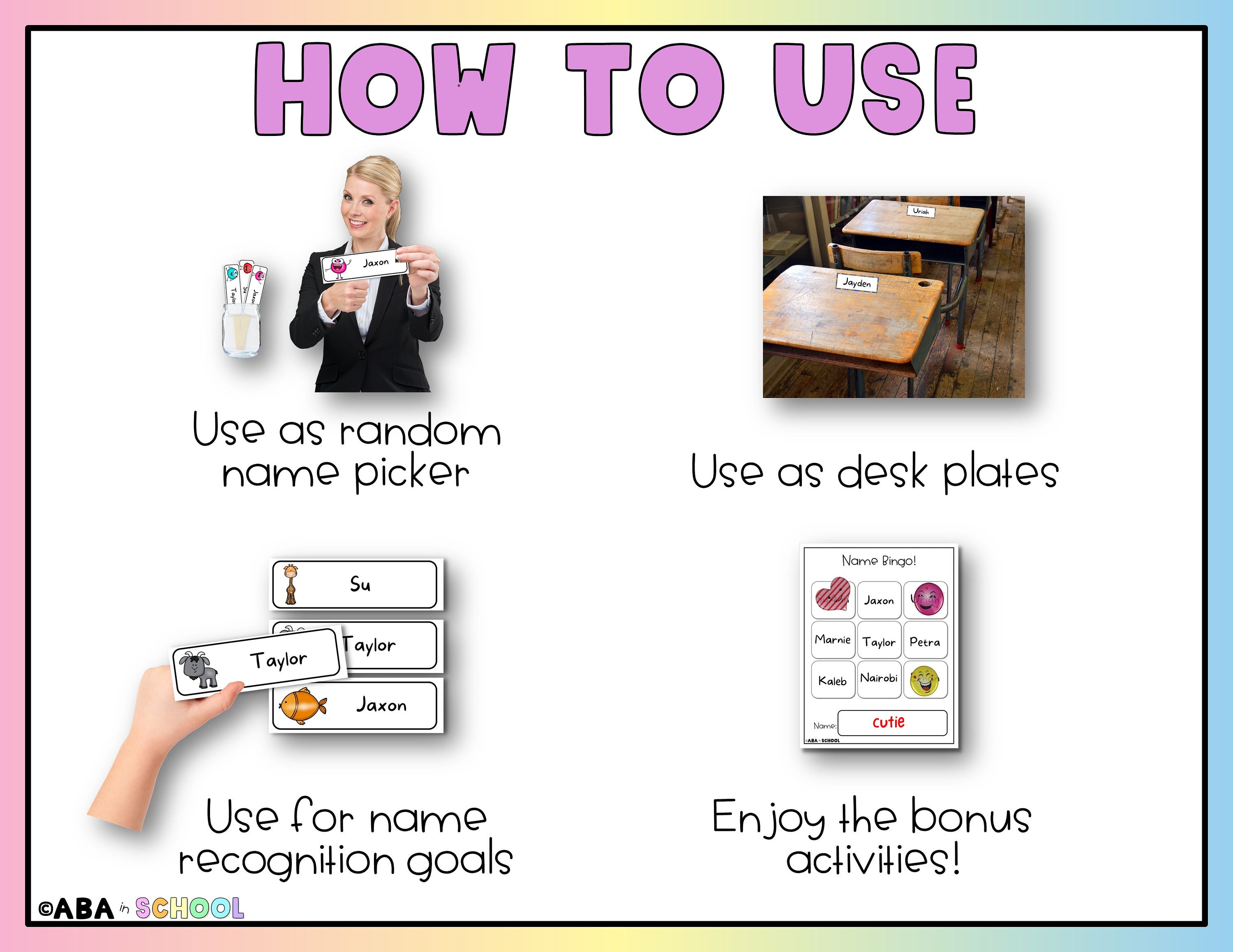 Personalized Name Practice Kit Circle Time Name Tags for - Etsy