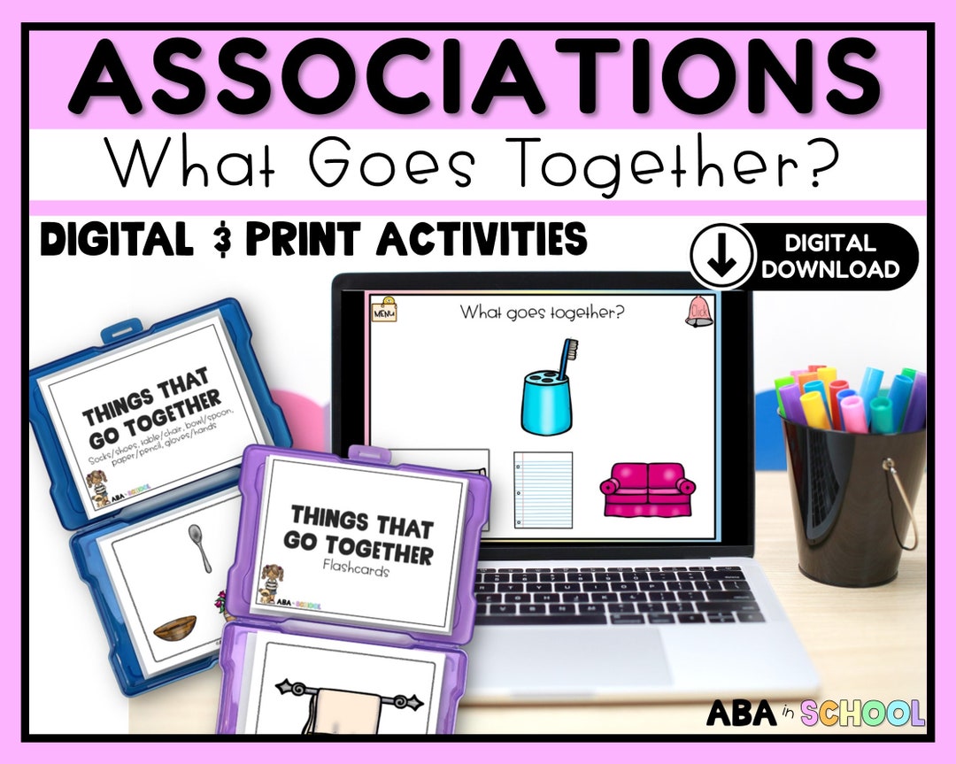 Word Associations Task Cards Flashcards Speech Therapy - Etsy