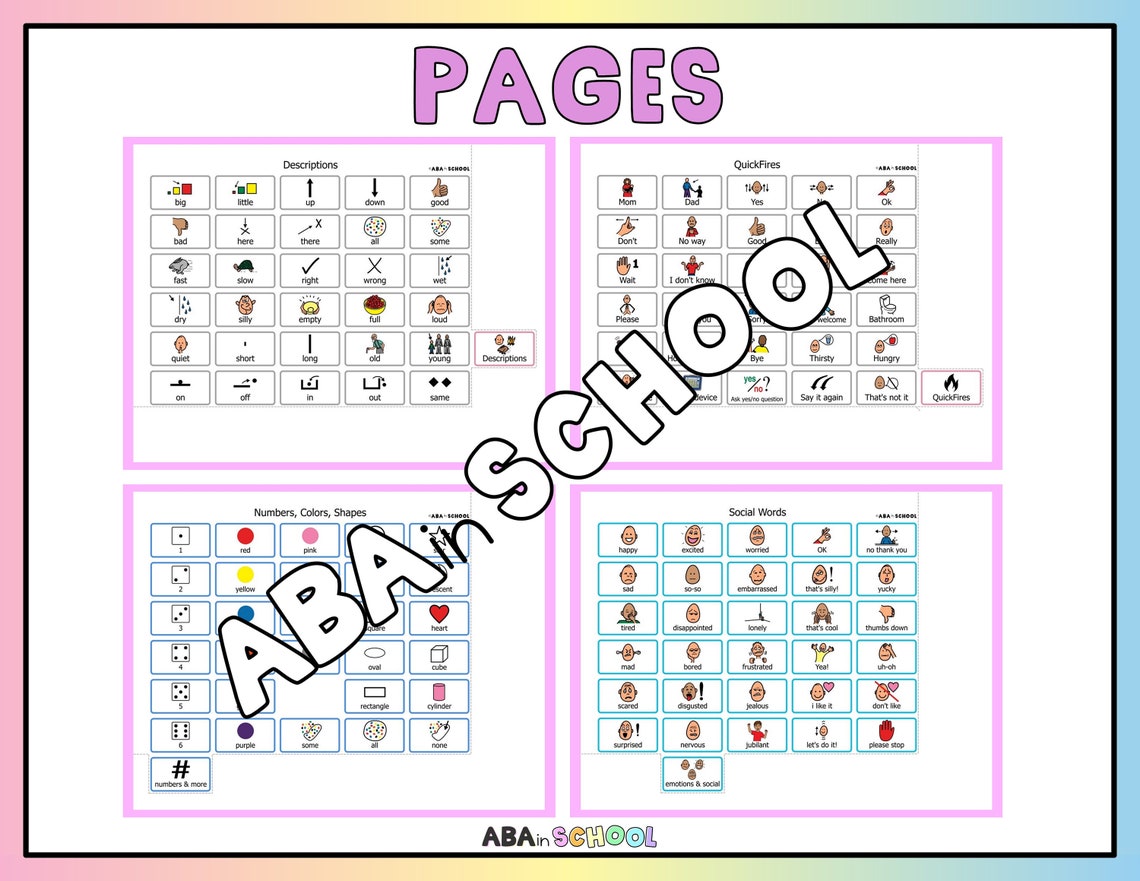 Core Board Vocabulary Activities AAC Expressive Language Activity for ...