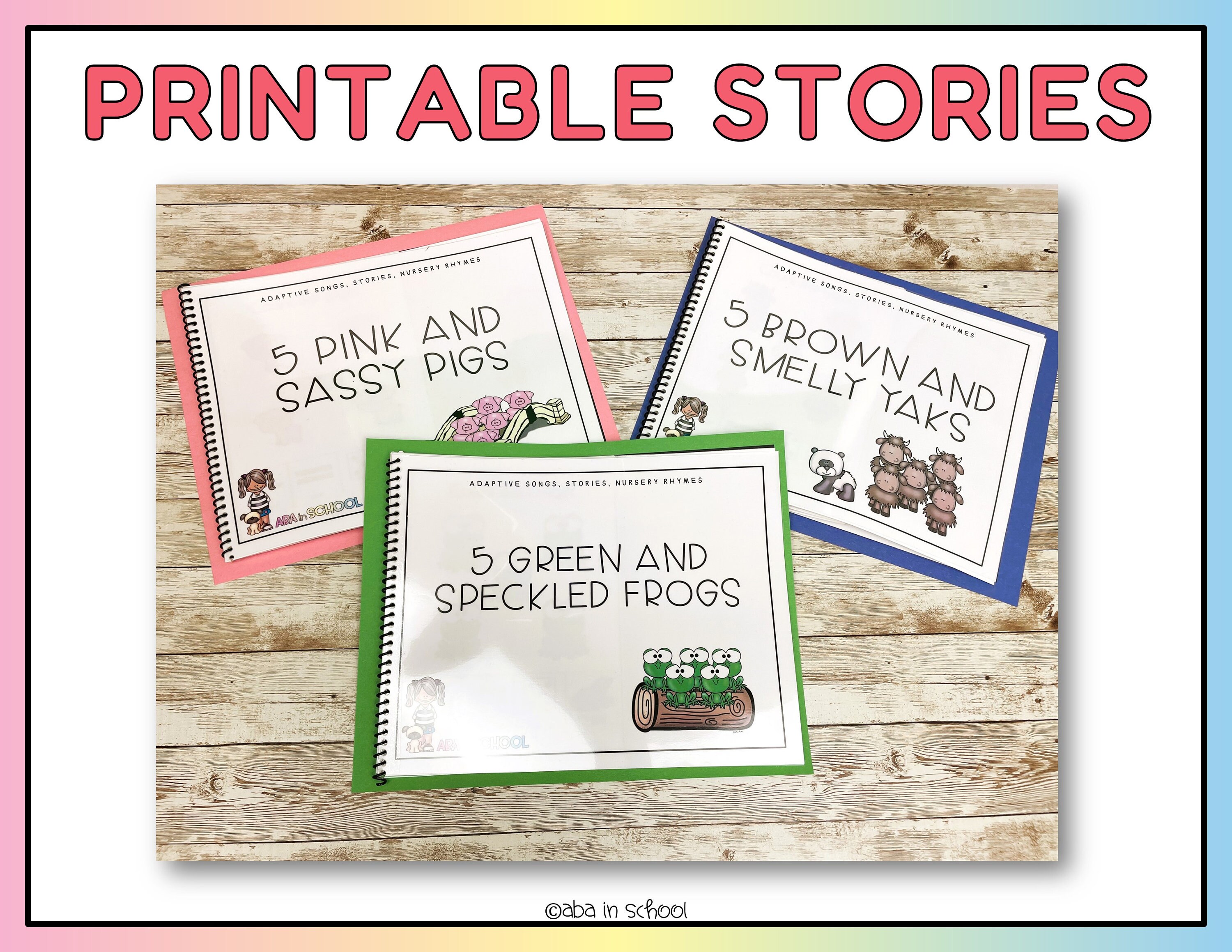 5 Green and Speckled Frogs Nursery Rhymes Adaptive Book - Etsy