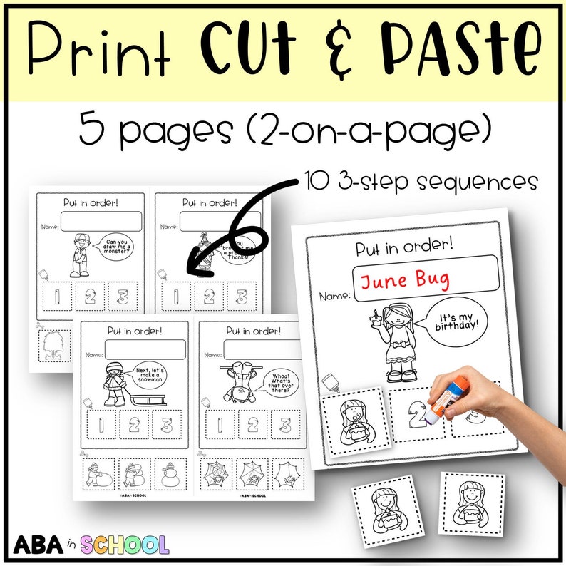 Sequencing Stories With Pictures | SIMPLE Sequence of Events Visual ...