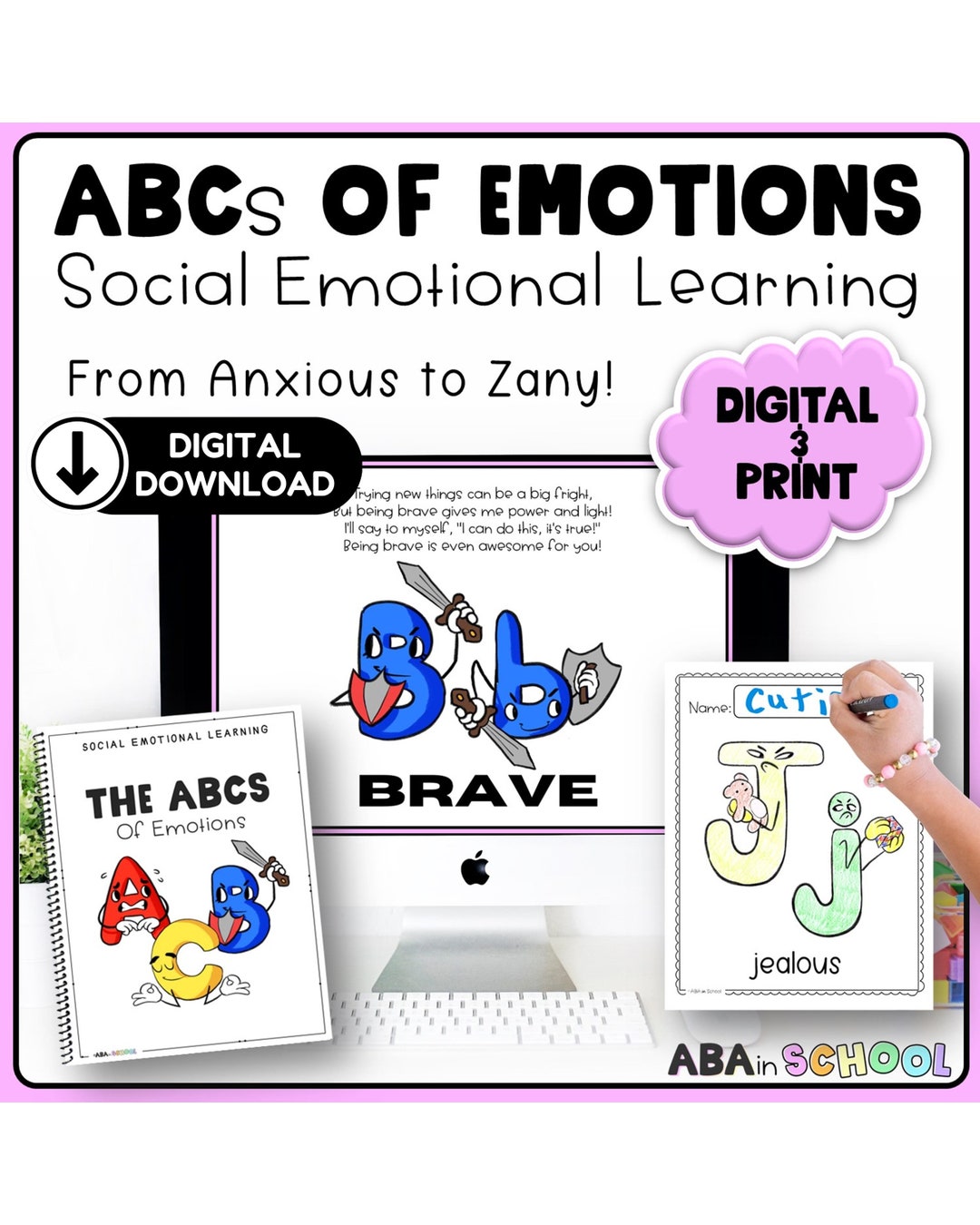Emotionen ABC Social Story - SEL-Aktivitäten für Autismus (Digitaler ...