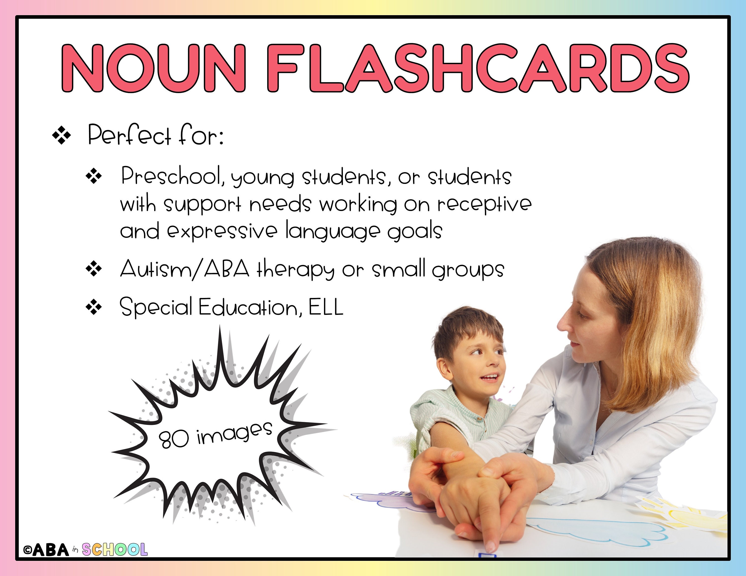 Nouns Flashcards REAL Images - Special Education ABA ELL Speech Therapy ...