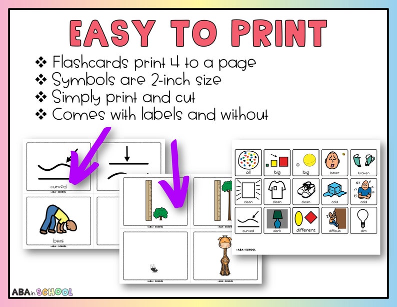 Adjectives Flashcards for Task Cards Activities and Speech - Etsy