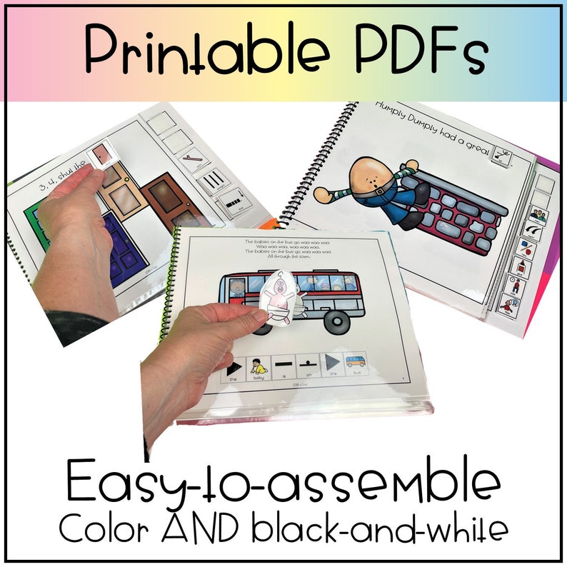 Adaptive Books Special Education Nursery Rhymes Activities 12 - Etsy