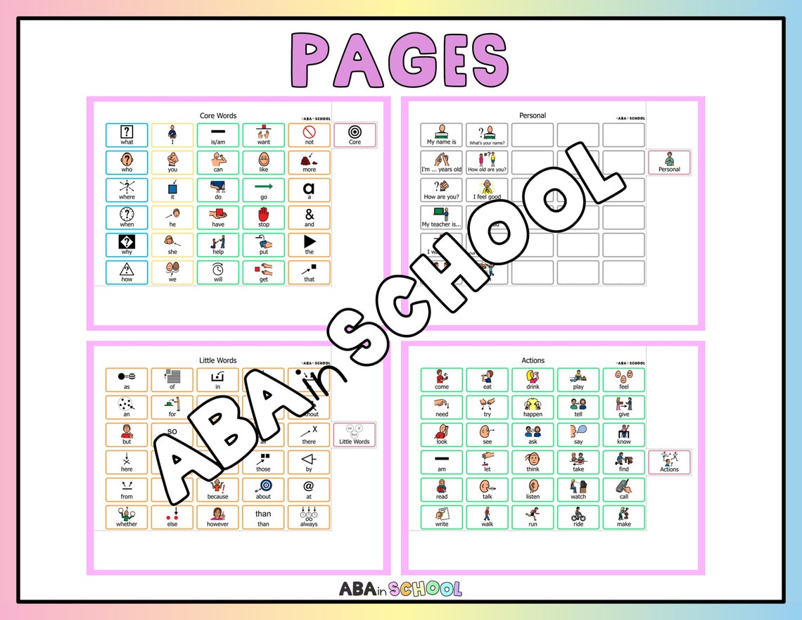 Core Board Vocabulary Activities AAC Expressive Language Activity for ...
