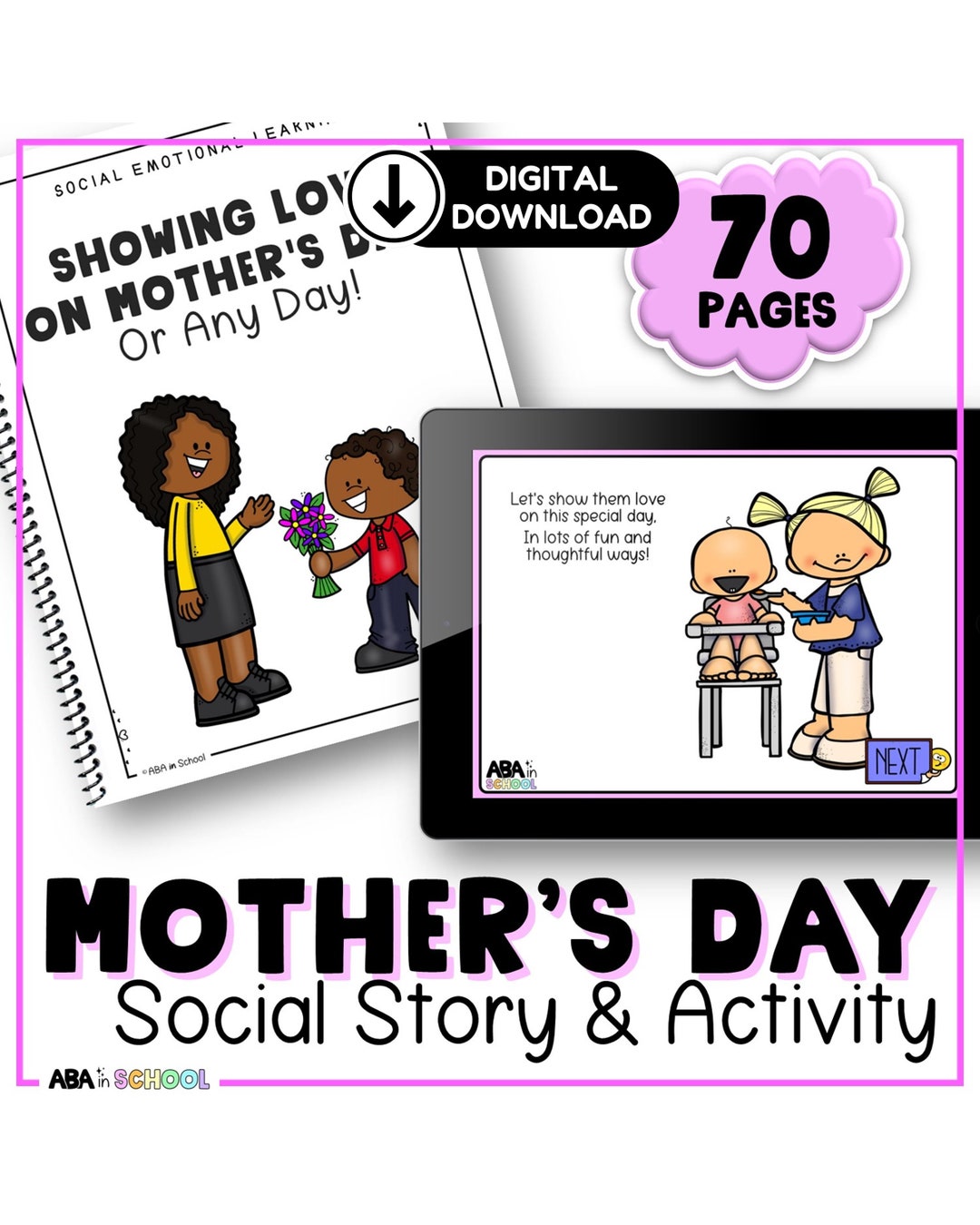 Mother's Day Preschool Social Story and Activity - Social Emotional ...