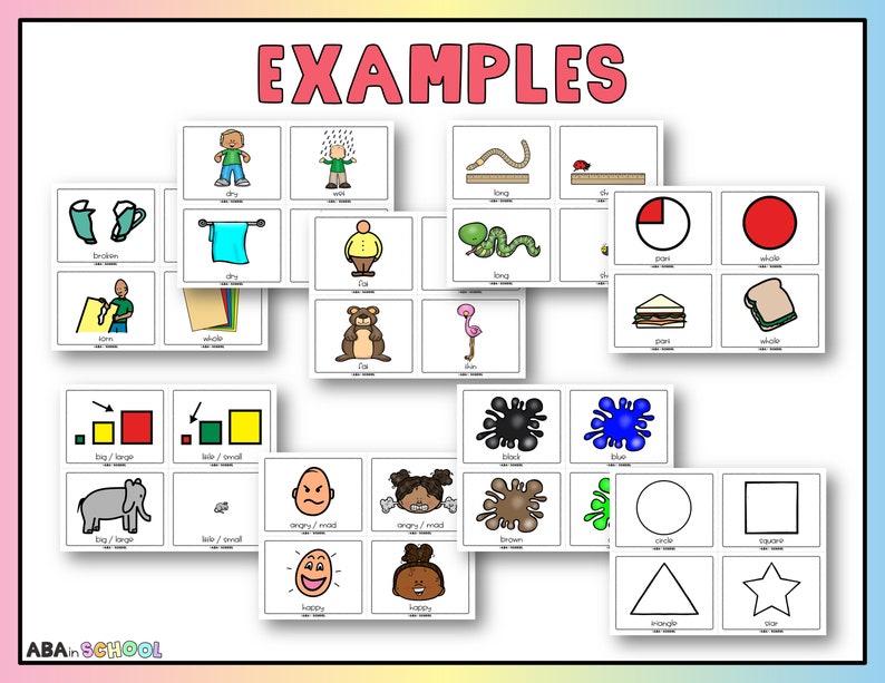 Adjectives Flashcards for Task Cards Activities and Speech - Etsy