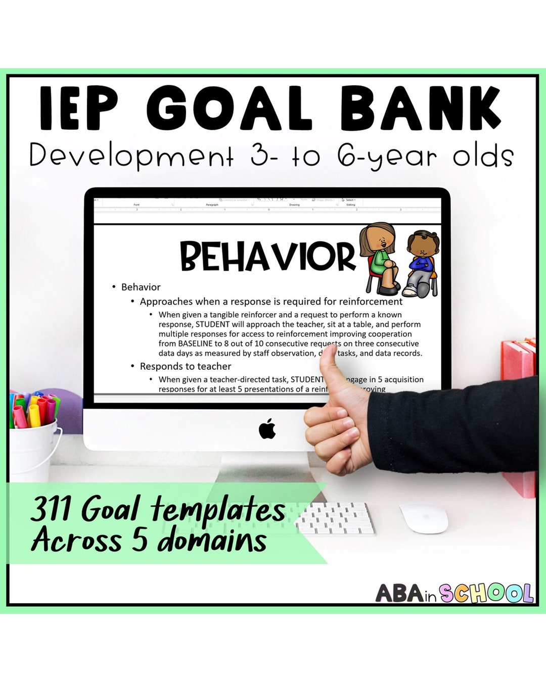 IEP Goal Bank Preschool Pre-k Special Education Goals IEP Goals and ...