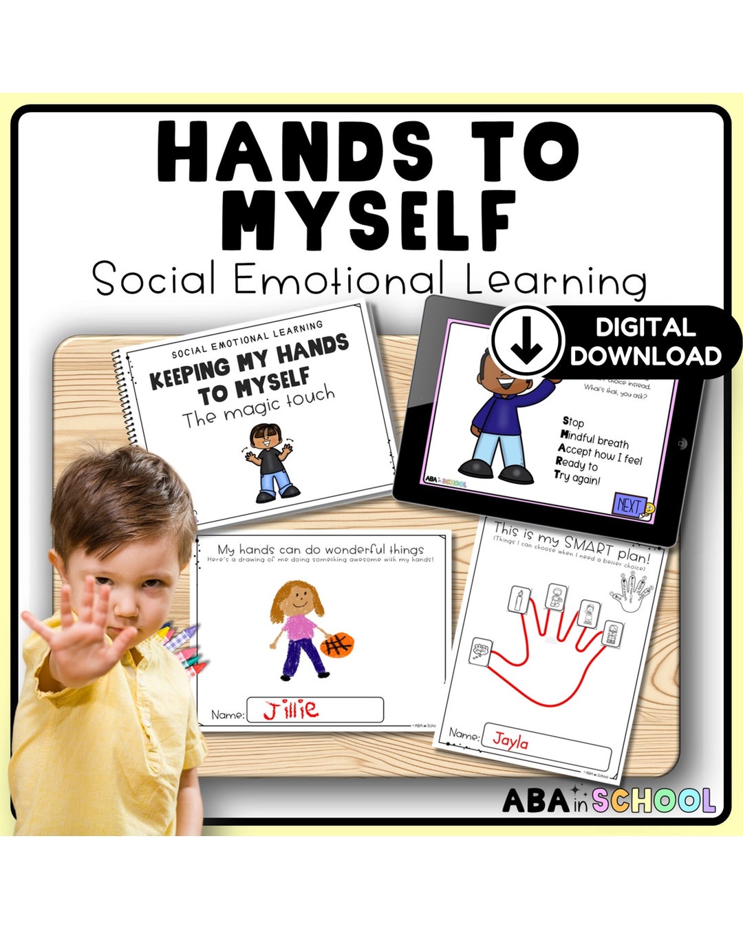 Keeping Hands to Self Social Story – Emotional Regulation (digital ...