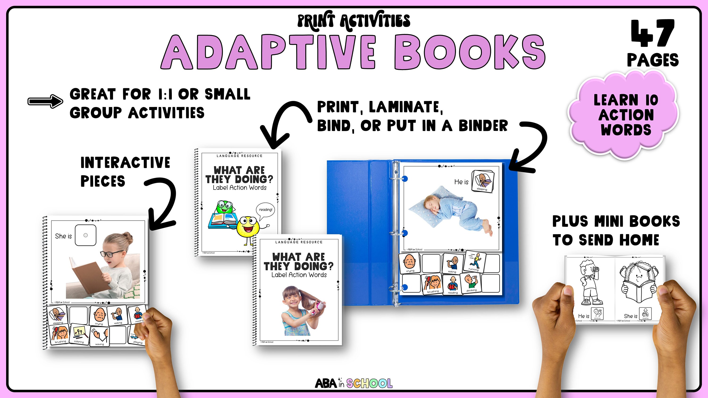 Labeling Actions - Identifying Actions and Verbs Flashcards - ABLLS ...