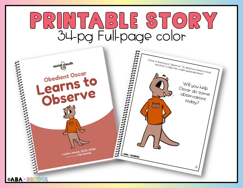 Social Story OBSERVATION Social Emotional Learning Special Education ...