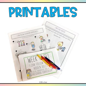 Preschool Social Skills Story and Activity I CAN FOLLOW RULES | Social ...