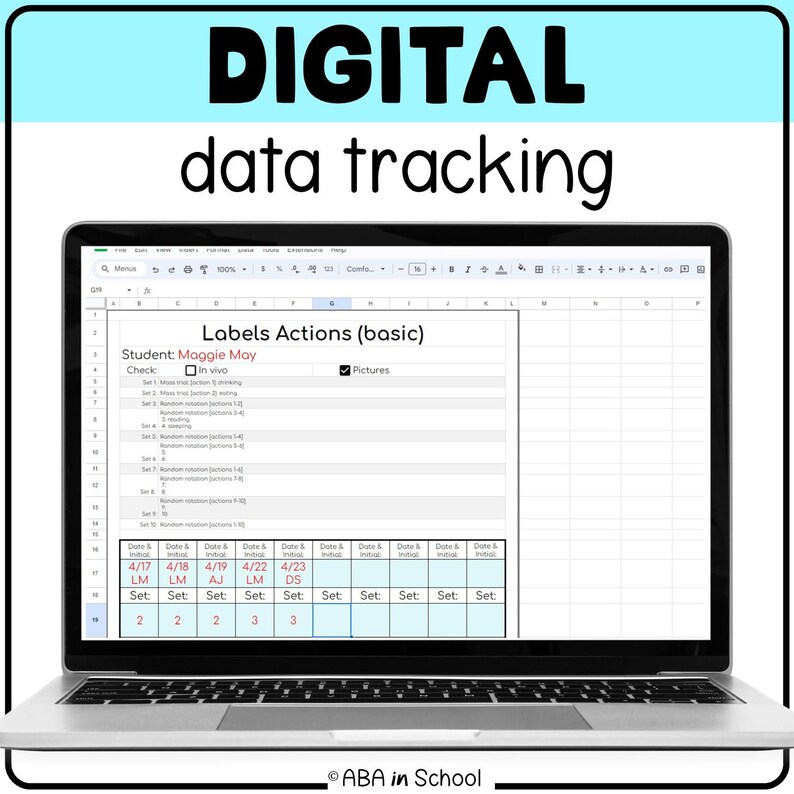 Editable IEP Data Tracking Sheets for Expressive Vocabulary SMART Goals ...