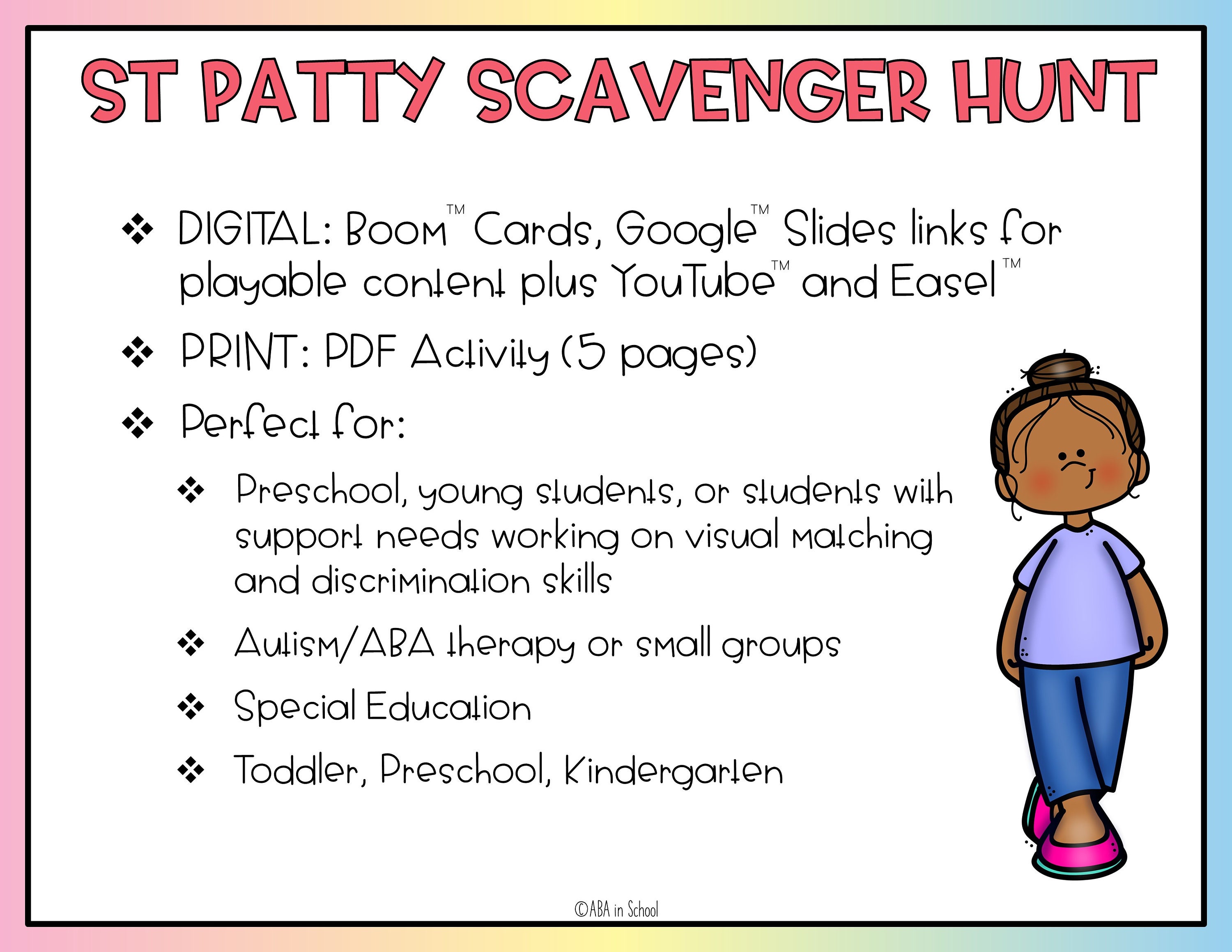 St Patricks Day Scavenger Hunt Preschool Activity - Etsy