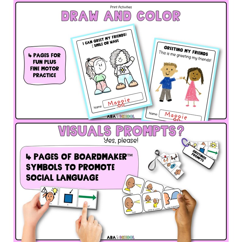 Greetings Social Story for Preschool | Making Friends Social Skills ...