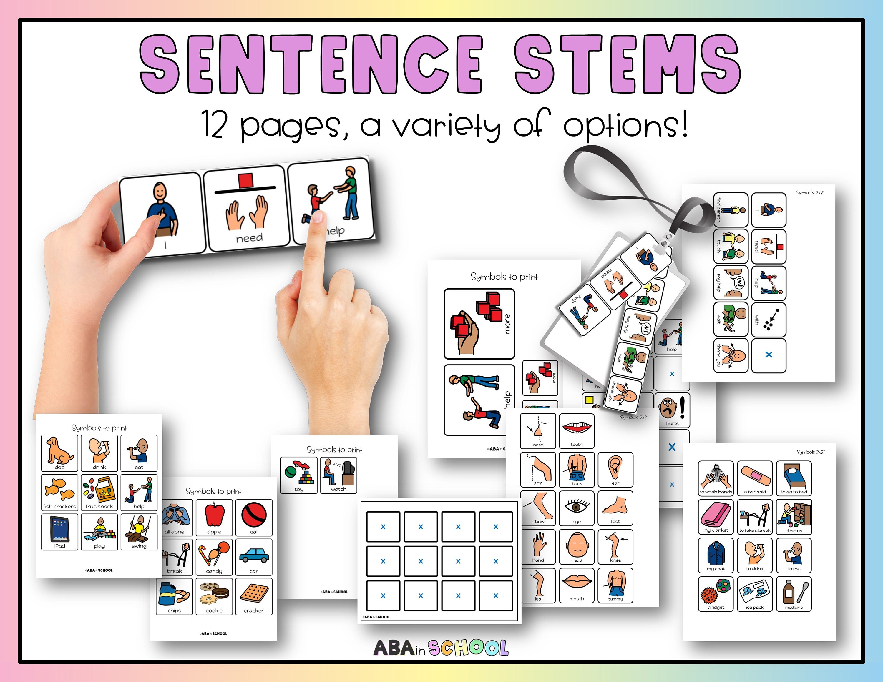 Requesting Help and Needs and Wants Activities Speech Therapy ABA and ...