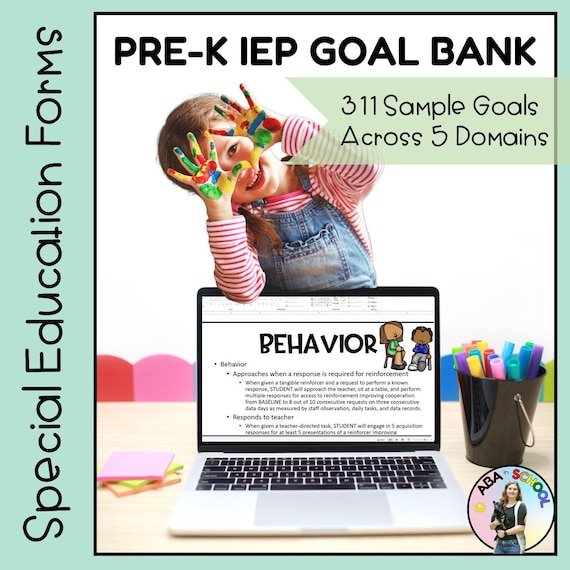 IEP Goal Bank Preschool Pre-k Special Education Goals IEP - Etsy