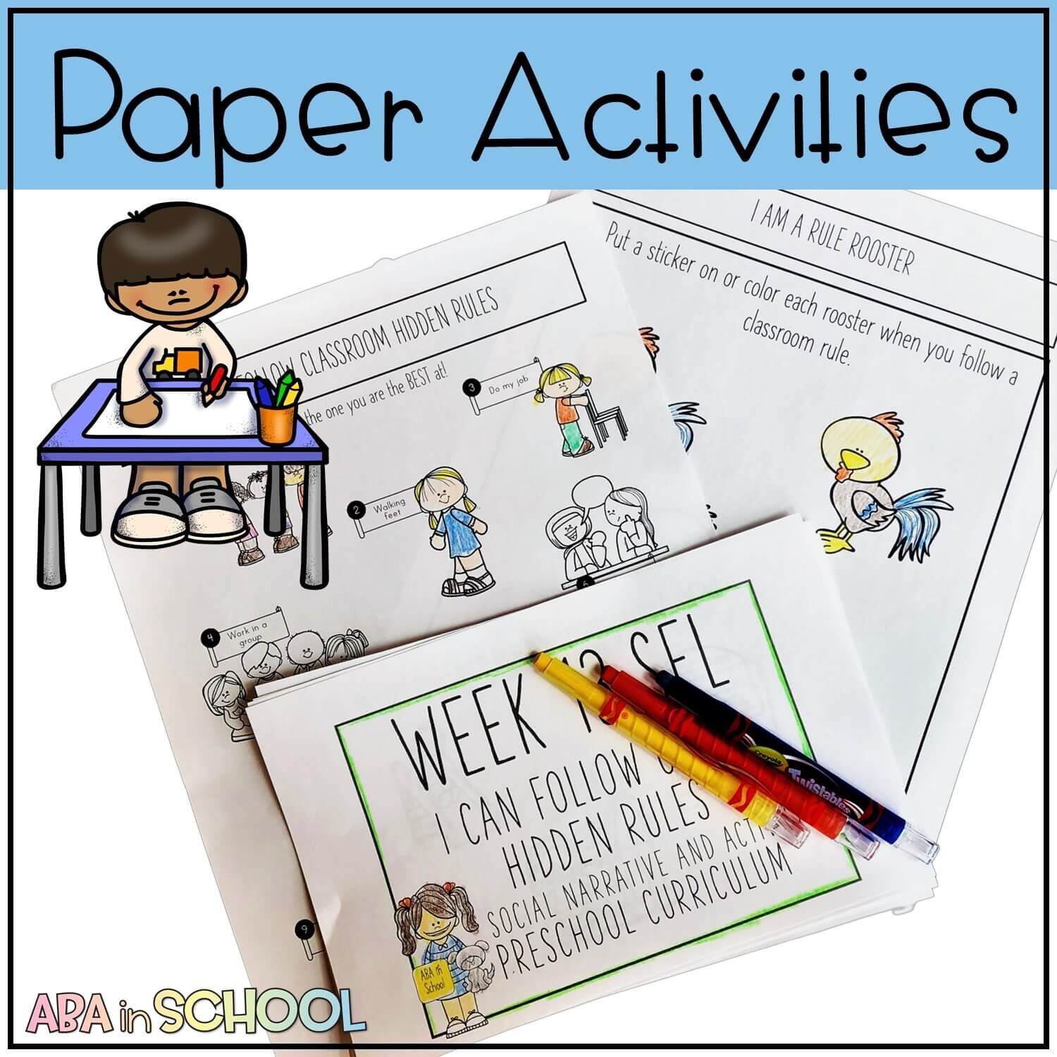 Preschool Social Skills Story and Activity I CAN FOLLOW RULES | Social ...