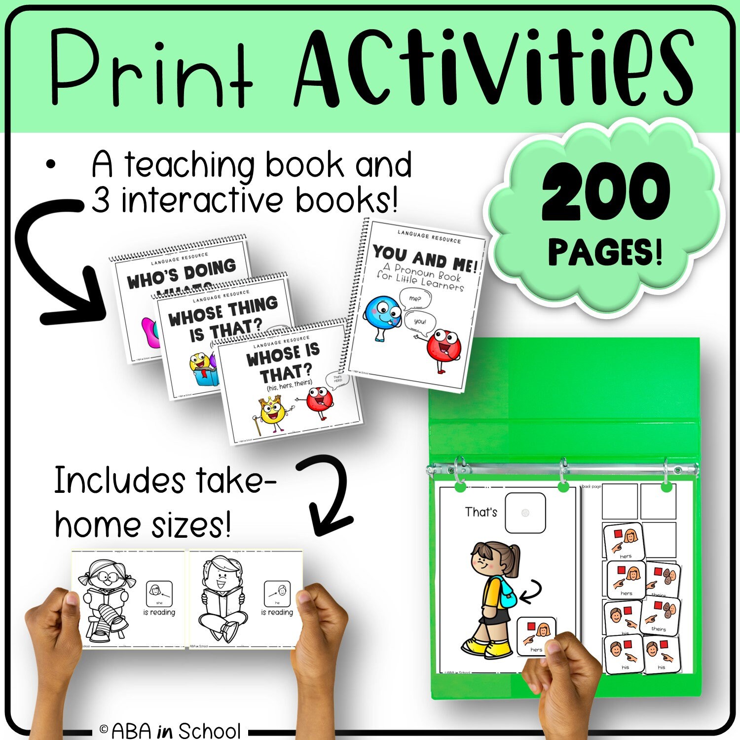 Pronouns Receptive Identification Possessive Pronouns Speech Therapy ...