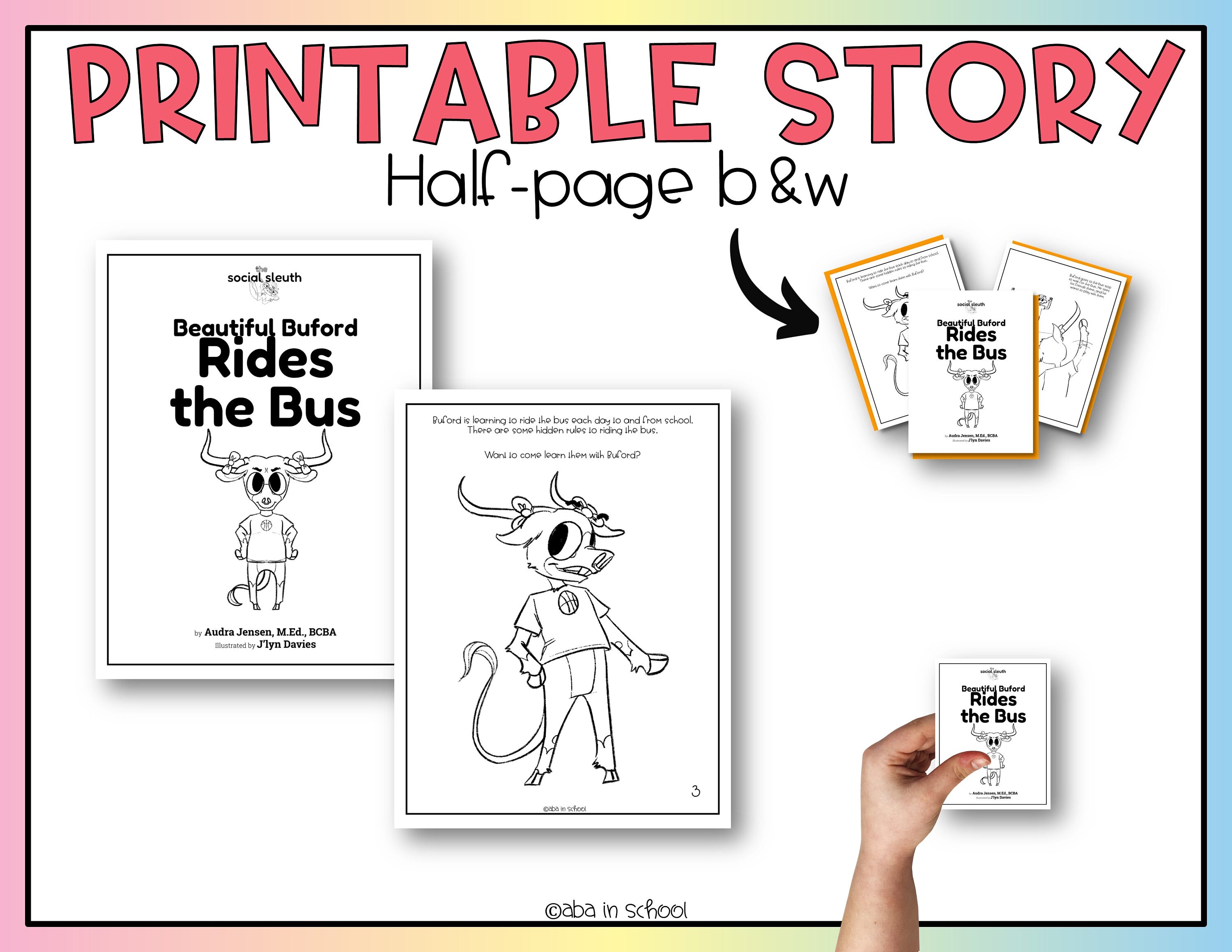 Social Skills Story BUS SAFETY Activity Social Emotional Learning ...