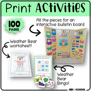 Dress the Weather Bear - Circle Time Calendar Activity Special ...