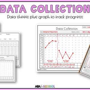 Prepositions Describing Games Speech Therapy ABA Data Sheets for IEP ...