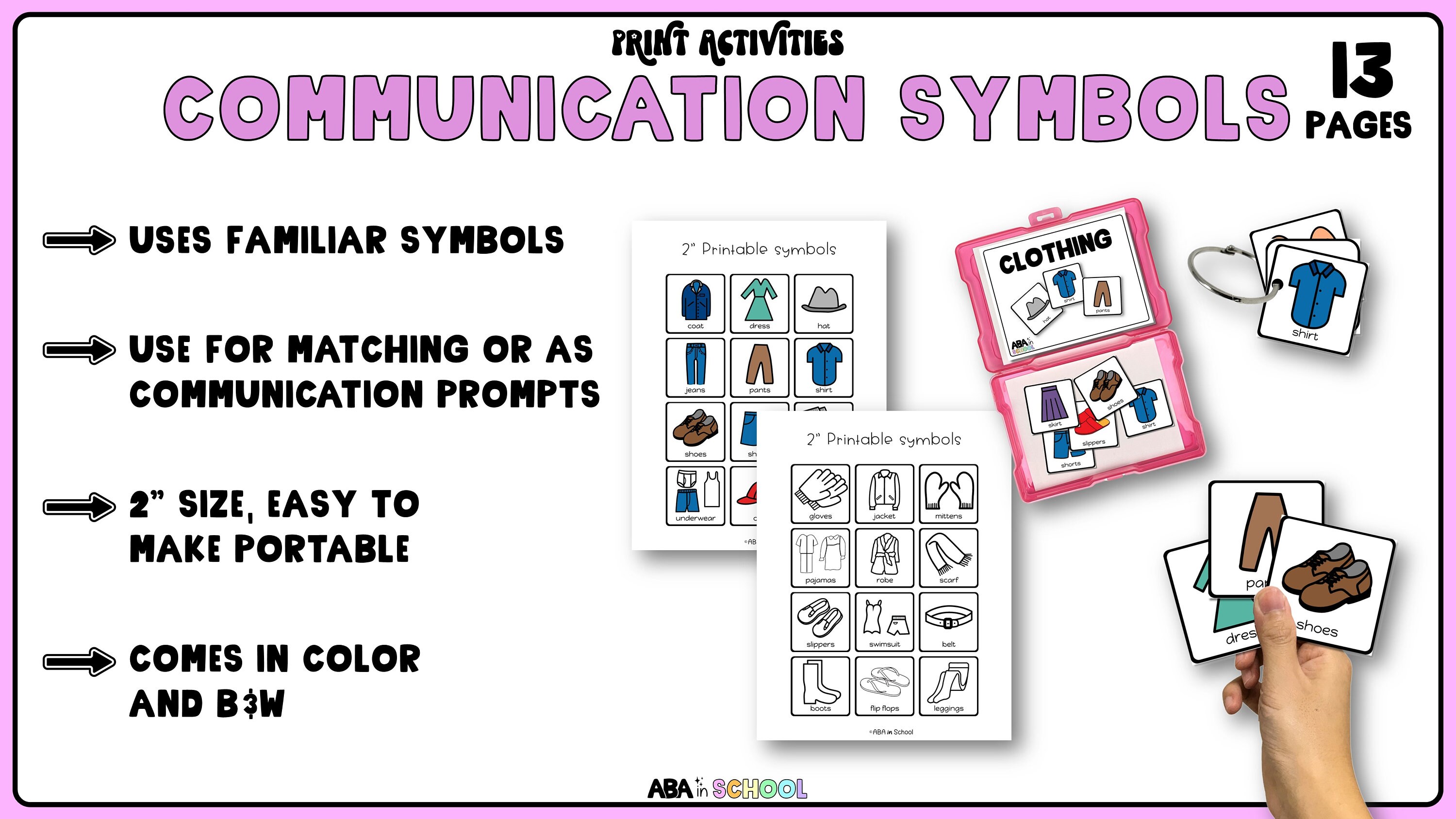 Identifying Nouns CLOTHING Expressive Vocabulary Activities & ABA Data ...