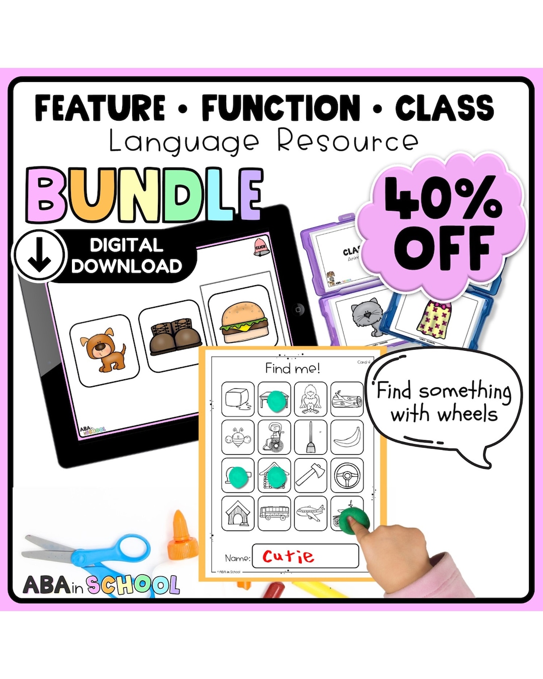 Receptive Identification Feature Function Class Activities ABLLS ...