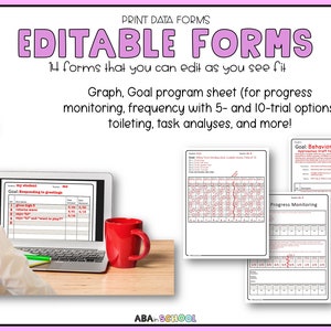 IEP Data Collection Sheets: Editable Goal Tracking (digital Download ...