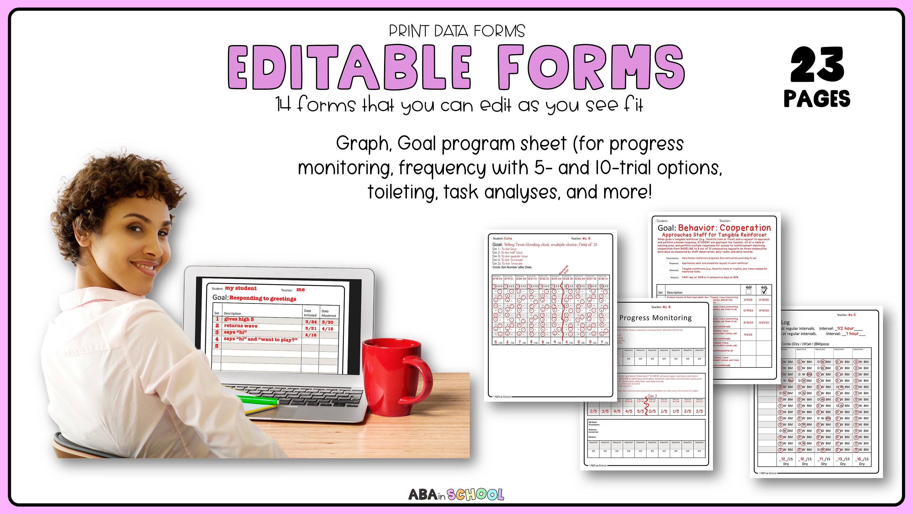 IEP Data Collection Sheets IEP Goals and Objectives Tracking Editable ...