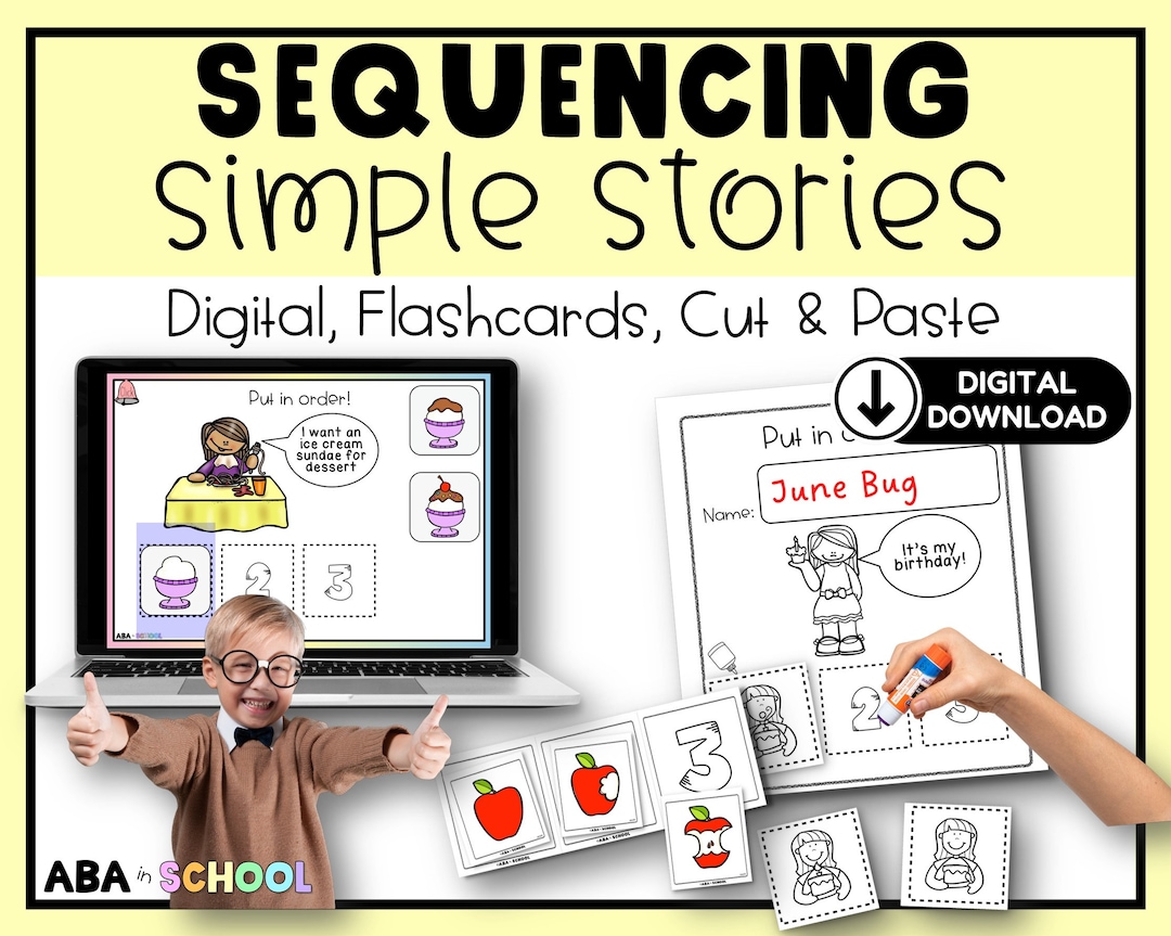 Sequencing Stories With Pictures | SIMPLE Sequence of Events Visual ...