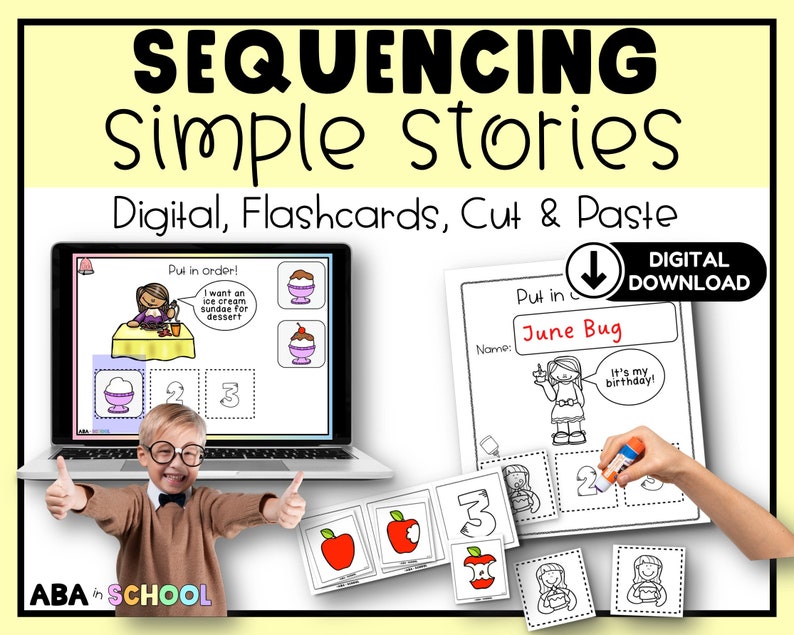 Sequencing Stories With Pictures | SIMPLE Sequence of Events Visual ...