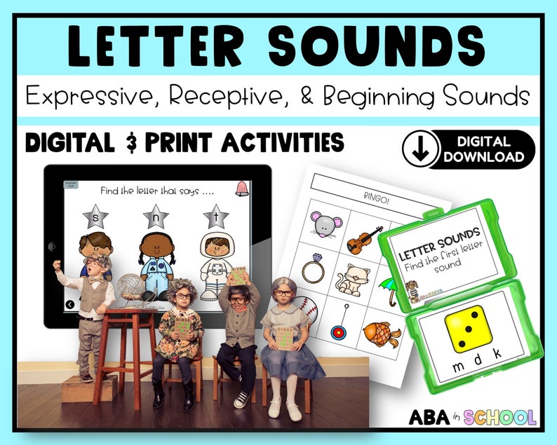 Letter Identification and Sounds Activities Letter Sounds Phonics ...
