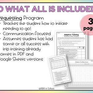 Potty Training Toolkit Adaptive IEP Goal With Data Collection Toileting ...