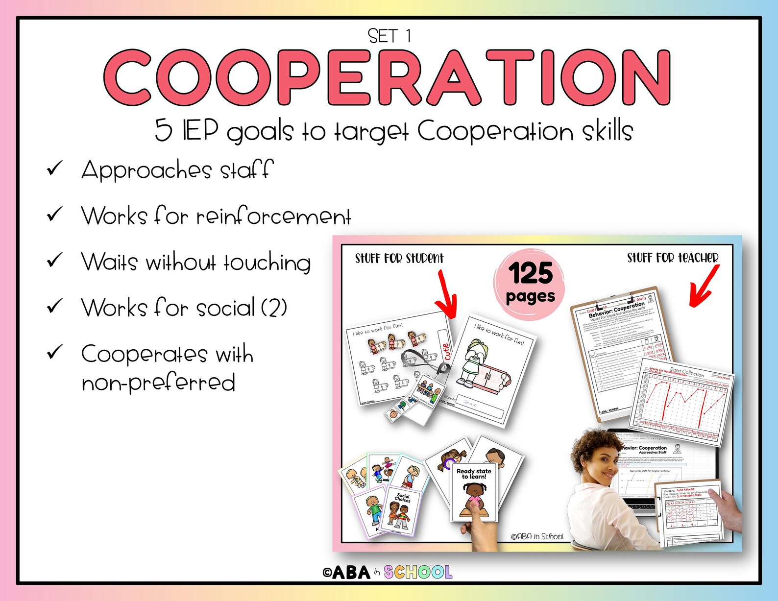 Behavior Management IEP Goal Programs With Data Collection and Visuals ...