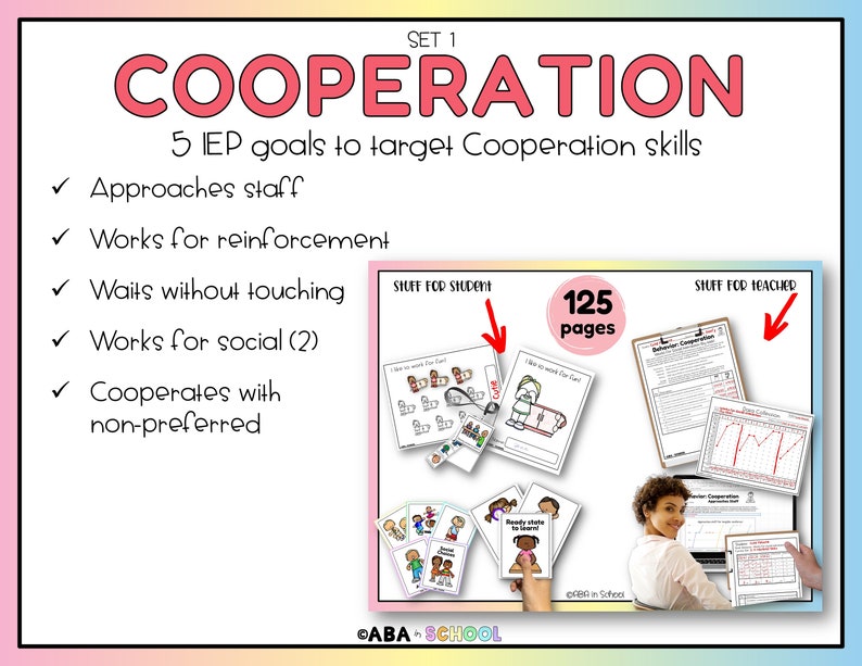 Behavior Management IEP Goal Programs With Data Collection and Visuals ...