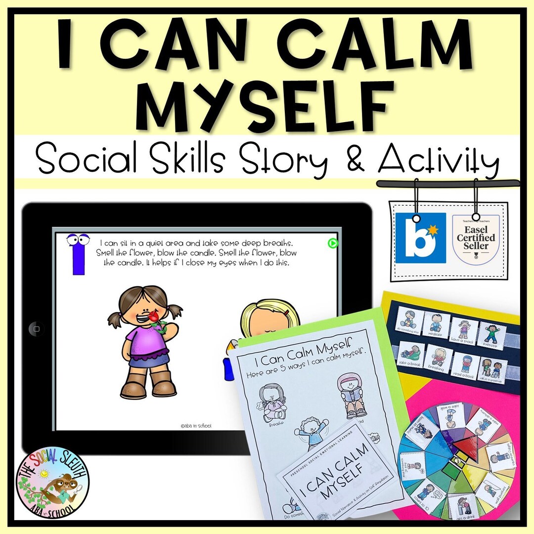 I CAN CALM MYSELF Preschool Social Skills Story and Activity Self ...