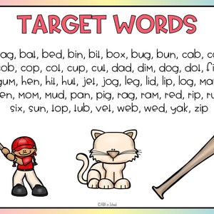 Articulation CVC Words Speech Therapy Repeat Sounds - Etsy