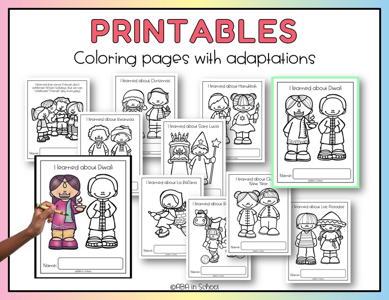 Winter Adaptive Books Holidays Around the World Special Education ...