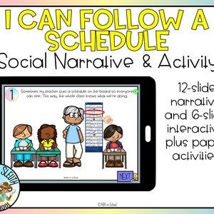 I Can Follow a Schedule Preschool Social Skills Story and Activity - Etsy