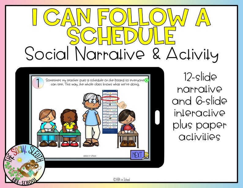 I Can Follow a Schedule Preschool Social Skills Story and Activity - Etsy