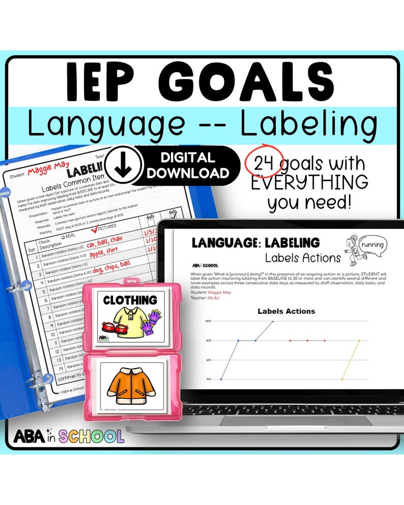 Editable IEP Data Tracking Sheets for Expressive Vocabulary SMART Goals ...