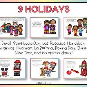 Winter Adaptive Books Holidays Around the World Special Education ...