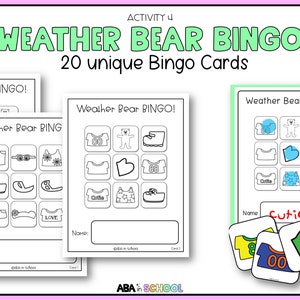 Dress the Weather Bear - Circle Time Calendar Activity Special ...